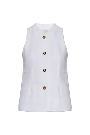 Posse Dakota" Linen Waistcoat - White