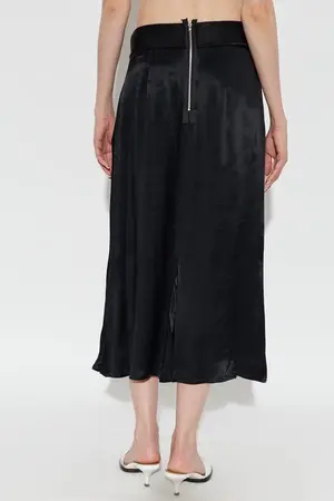 MAISON MARGIELA Satin Midi Skirt With Front Slit