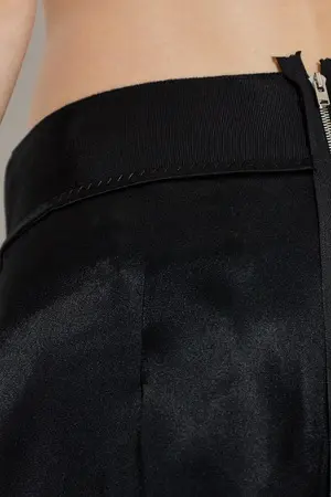 MAISON MARGIELA Satin Midi Skirt With Front Slit