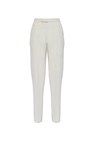MAISON MARGIELA Wool Pleated Trousers - Cream