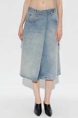 MAISON MARGIELA Flared Denim Midi Skirt