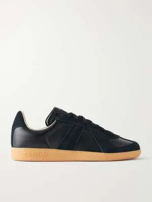 ADIDAS ORIGINALS Bw Army Suede-trimmed Leather Sneakers - Black