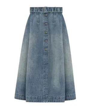 Dior Mid-length Flared Skirt - Blue