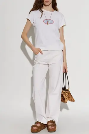 MOTHER Cotton T-shirt ‘the Lil Sinful - White