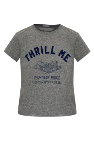 MOTHER Boxy Goodie Goodie’ T-shirt With Print - Grey