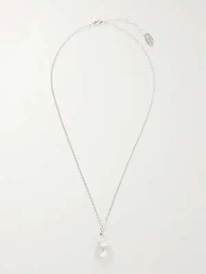 VIVIENNE WESTWOOD Aleksa Orb-detailed Pearl-effect -tone Necklace - Silver