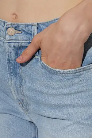 MOTHER The Kick It Jeans In Light Wash Denim