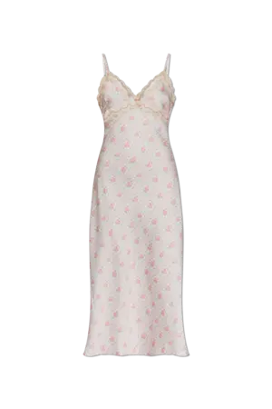 LoveShackFancy ‘idris’ Dress With Sewn-on Appliqués Pink