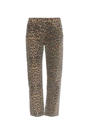 RE/DONE Animal Print Straight-leg Jeans