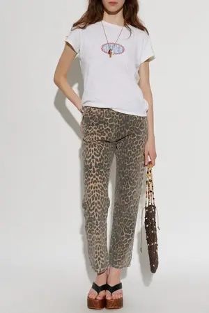 RE/DONE Animal Print Straight-leg Jeans