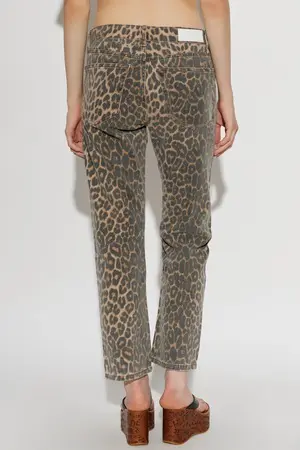 RE/DONE Animal Print Straight-leg Jeans