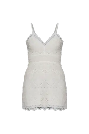 LoveShackFancy Cotton Dress ‘peppy - White
