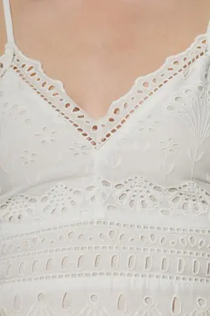 LoveShackFancy Cotton Dress ‘peppy - White