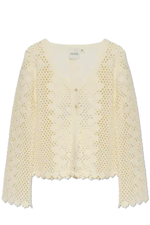 Posse Saskia Cotton Crochet Cardigan