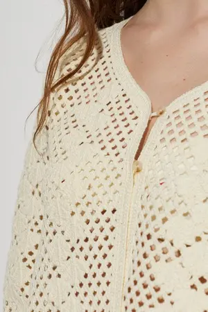 Posse Saskia Cotton Crochet Cardigan