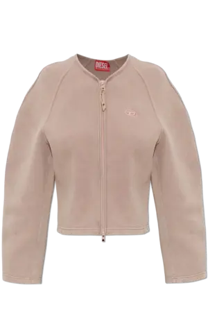 DIESEL® Cotton 'g-hava' Jacket With Embroidered Logo - Pink
