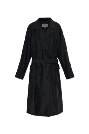 MAISON MARGIELA Double-breasted Wool Coat - Black
