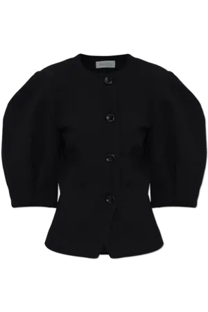 Max Mara Zero" Wool Blazer With Puffed Sleeves - Black