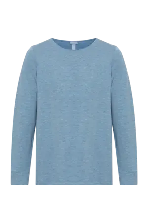 Hanro Nightdress 'natural Elegance' With Long Sleeves - Blue