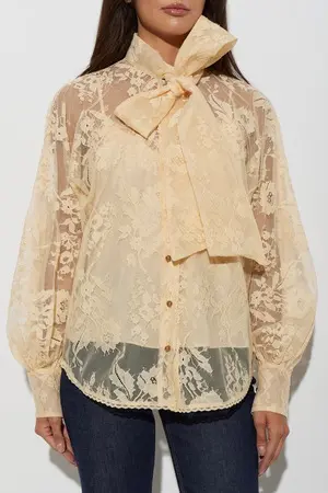 Zimmermann Lace Top With Bow
