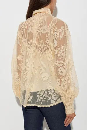 Zimmermann Lace Top With Bow