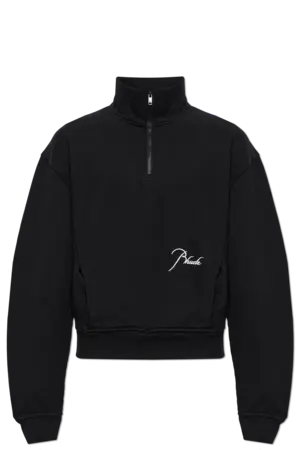 Rhude Sweatshirt With Embroidered Logo - Black