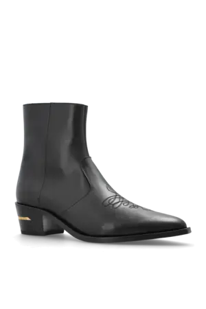 Amiri Leather Heeled Ankle Boots ‘ma Pointy