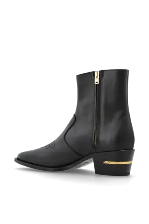 Amiri Leather Heeled Ankle Boots ‘ma Pointy