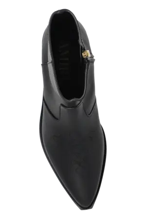 Amiri Leather Heeled Ankle Boots ‘ma Pointy