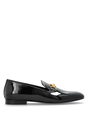 Versace Gala Patent Leather Loafers - Black