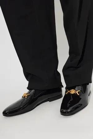 Versace Gala Patent Leather Loafers - Black