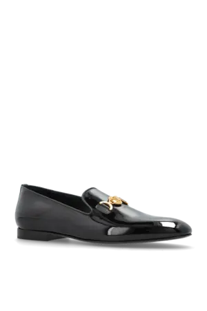 Versace Gala Patent Leather Loafers - Black