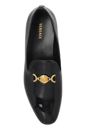 Versace Gala Patent Leather Loafers - Black