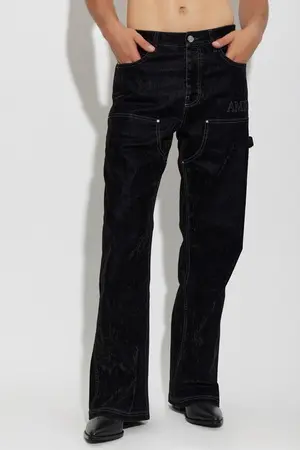 Amiri Logo Straight Leg Jeans