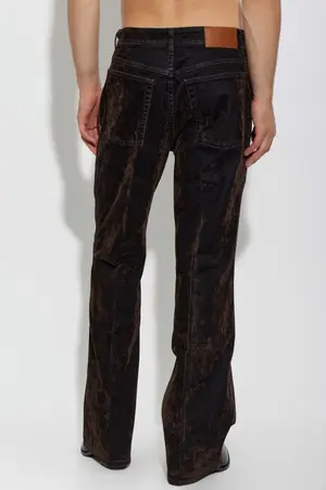Amiri Wide-leg Jeans With Distressed Effect - Brown