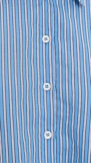 Tibi Edmund Lyocell Stripe Oversized Shirt