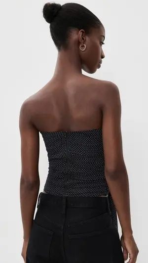 HERSKIND Molly Draped Dot Wrap Top