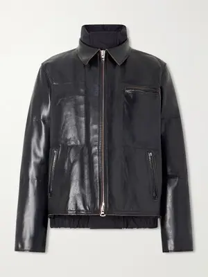 Sacai Leather Down Jacket