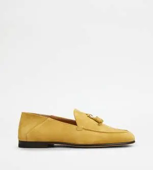 TOD'S Mule Loafers In Suede - Yellow