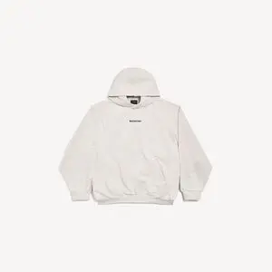 Balenciaga New Back Medium Fit Hoodie - White