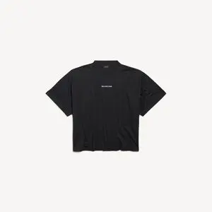 Balenciaga Back Cropped T-shirt - Black