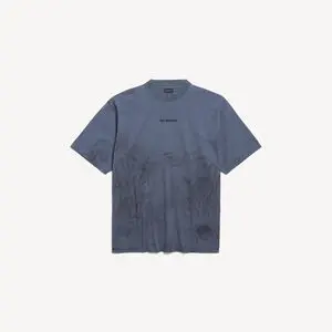 Balenciaga Back Medium Fit T-shirt - Blue