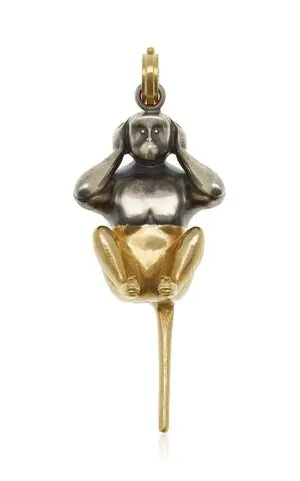 SYLVA & CIE Hear Nothing 18k Yellow Gold And Sterling Silver Pendant