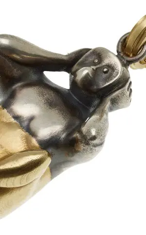 SYLVA & CIE Hear Nothing 18k Yellow Gold And Sterling Silver Pendant