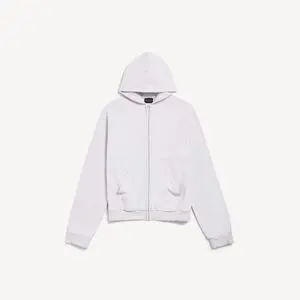 Balenciaga Back Zip-up Hoodie Regular Fit - White