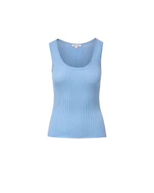Veronica Beard Birke Merino Wool Tank Top - Blue Jay