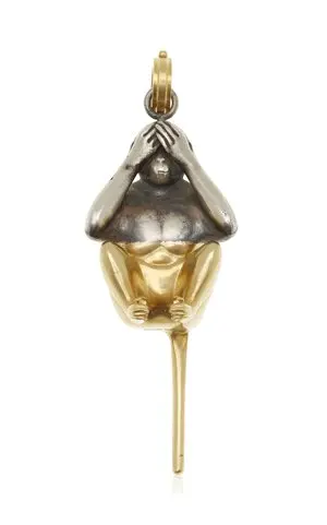 SYLVA & CIE See Nothing 18k Yellow Gold And Sterling Silver Pendant - Metallic