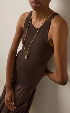 SYLVA & CIE Say Nothing 18k Yellow Gold And Sterling Silver Pendant