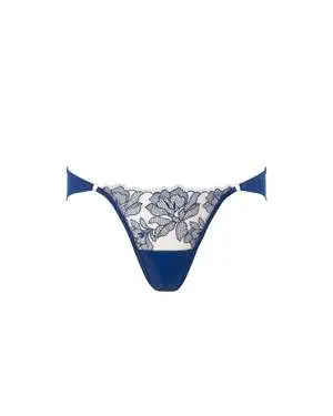 Bluebella Avery Floral Embroidered Panty Navy Peony - Blue