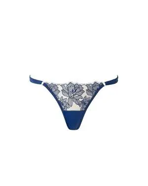 Bluebella Avery Floral Embroidered Thong Navy Peony - Blue